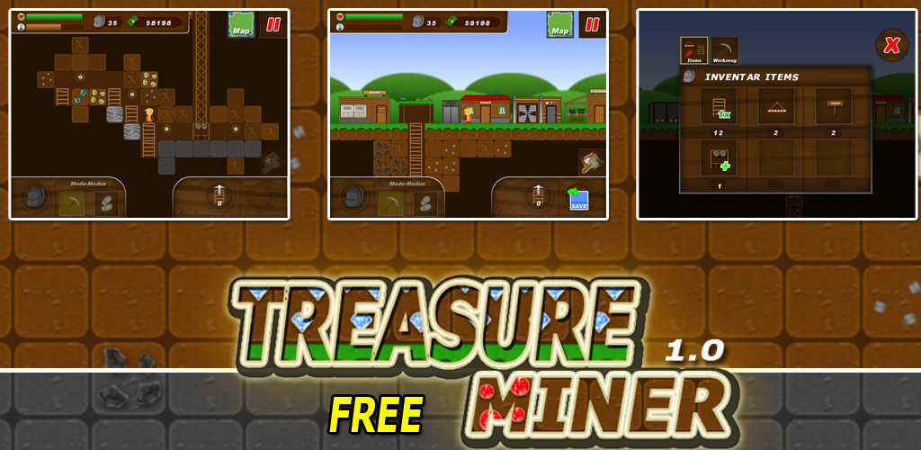 Treasure Miner Free - a 2d mining adventure:Amazon.co.uk:Appstore for ...