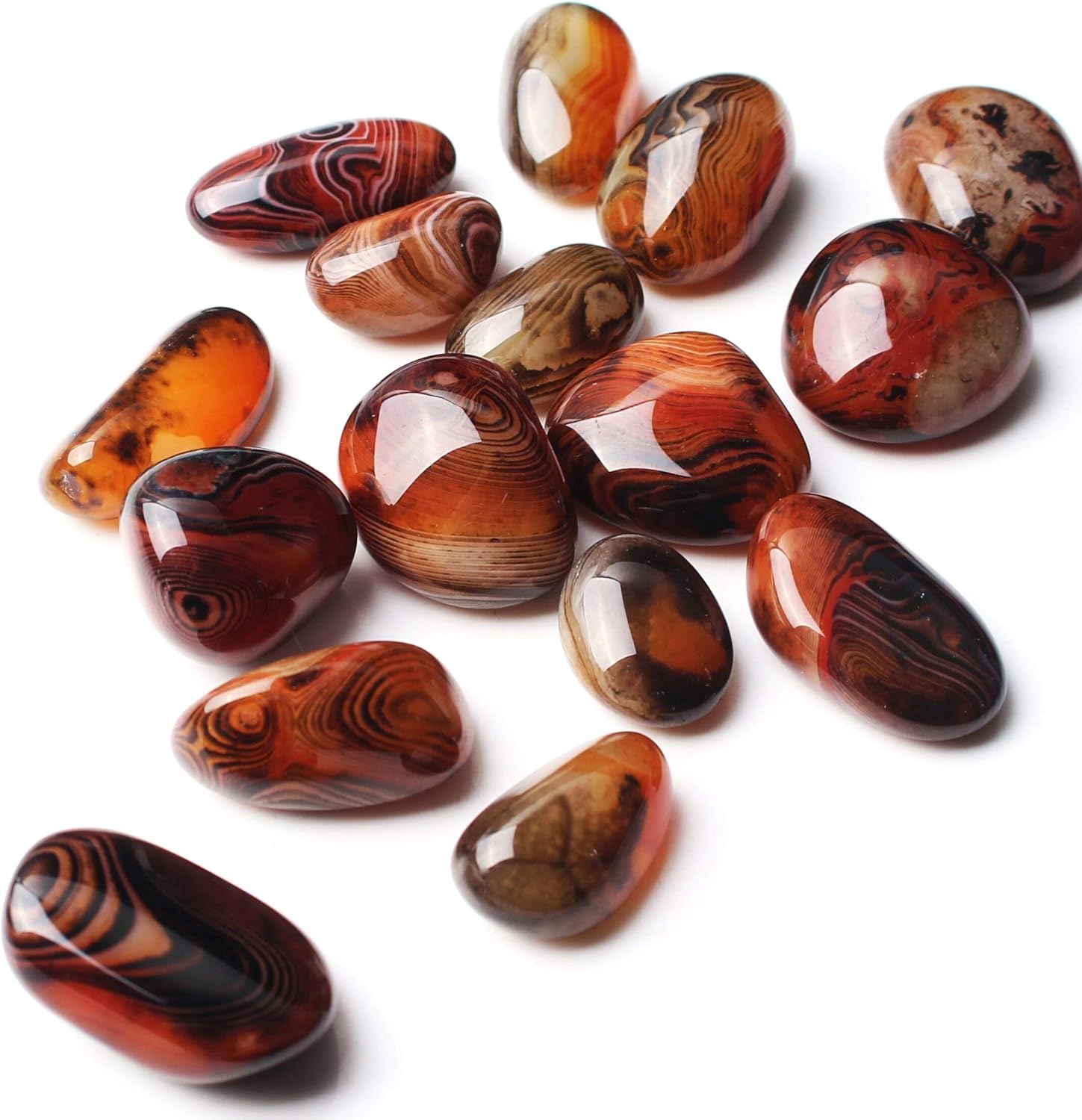 Amazon.com : Decorative Stone 50G Natural Red Banded Sardonyx Agate ...