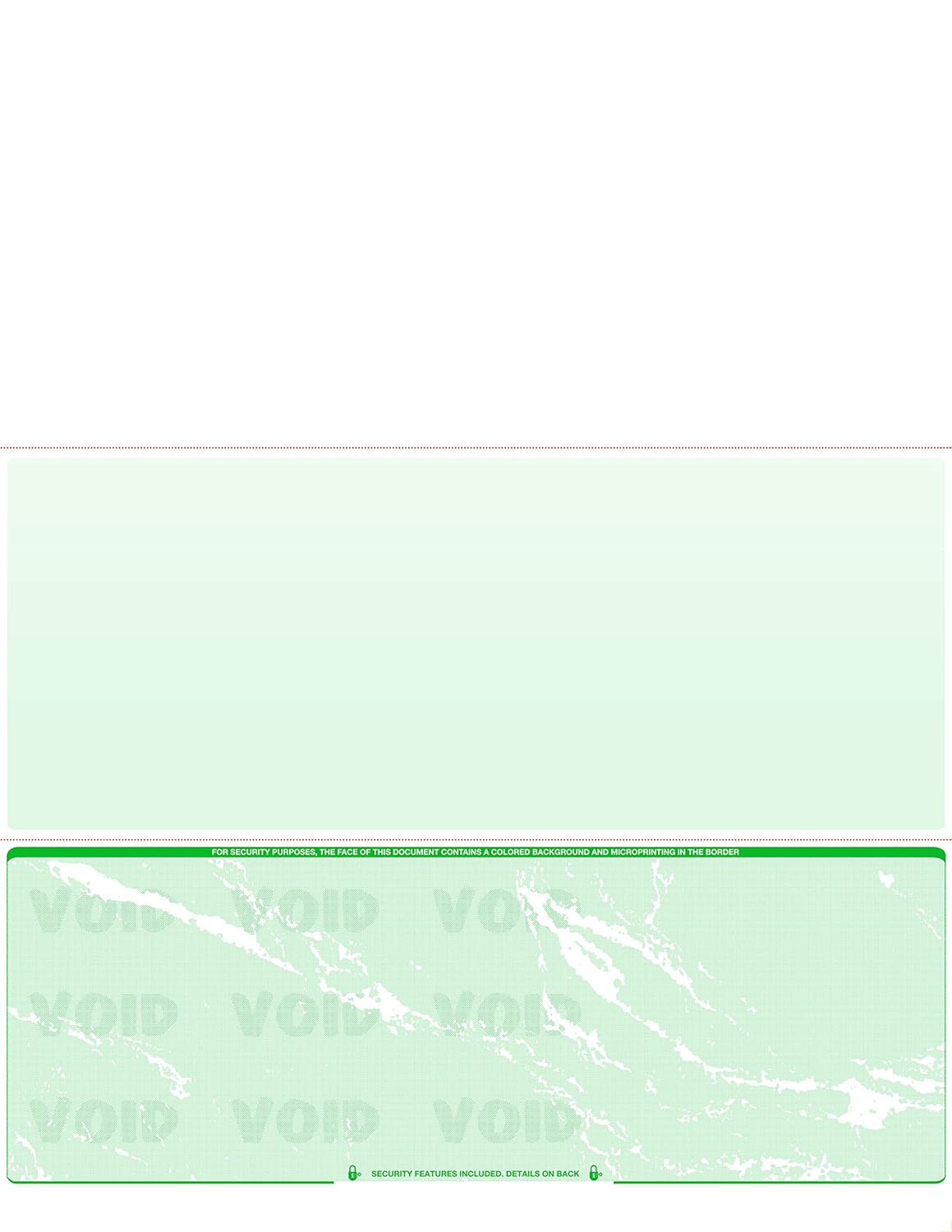 100 Blank Check paper Stock - Check on Bottom - Green/Marble: Amazon.in ...