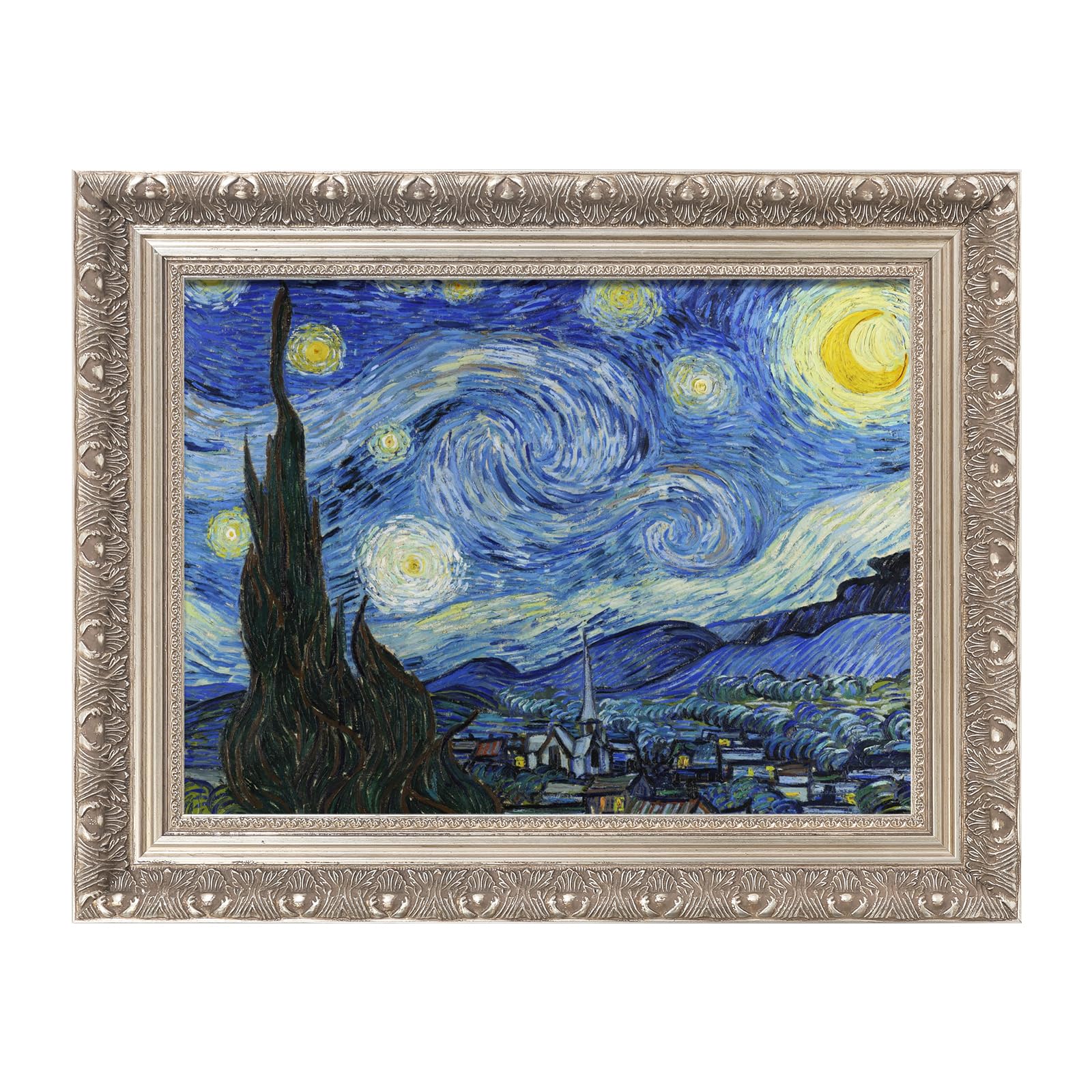 FOLKOR DIY Solid Wood Frame for 16x20 Canvas Oil Paintings, 2.4" Wide ...