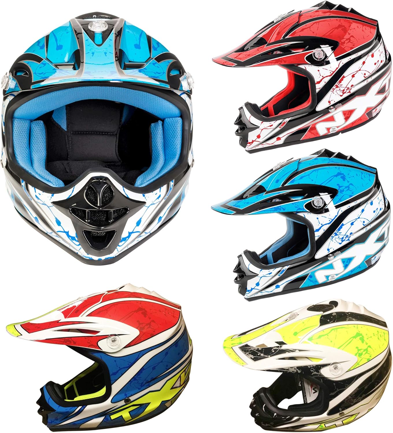 Kinderhelme Motorrad Roller MX Helm Off Road Racing Junior Motorradhelm ...