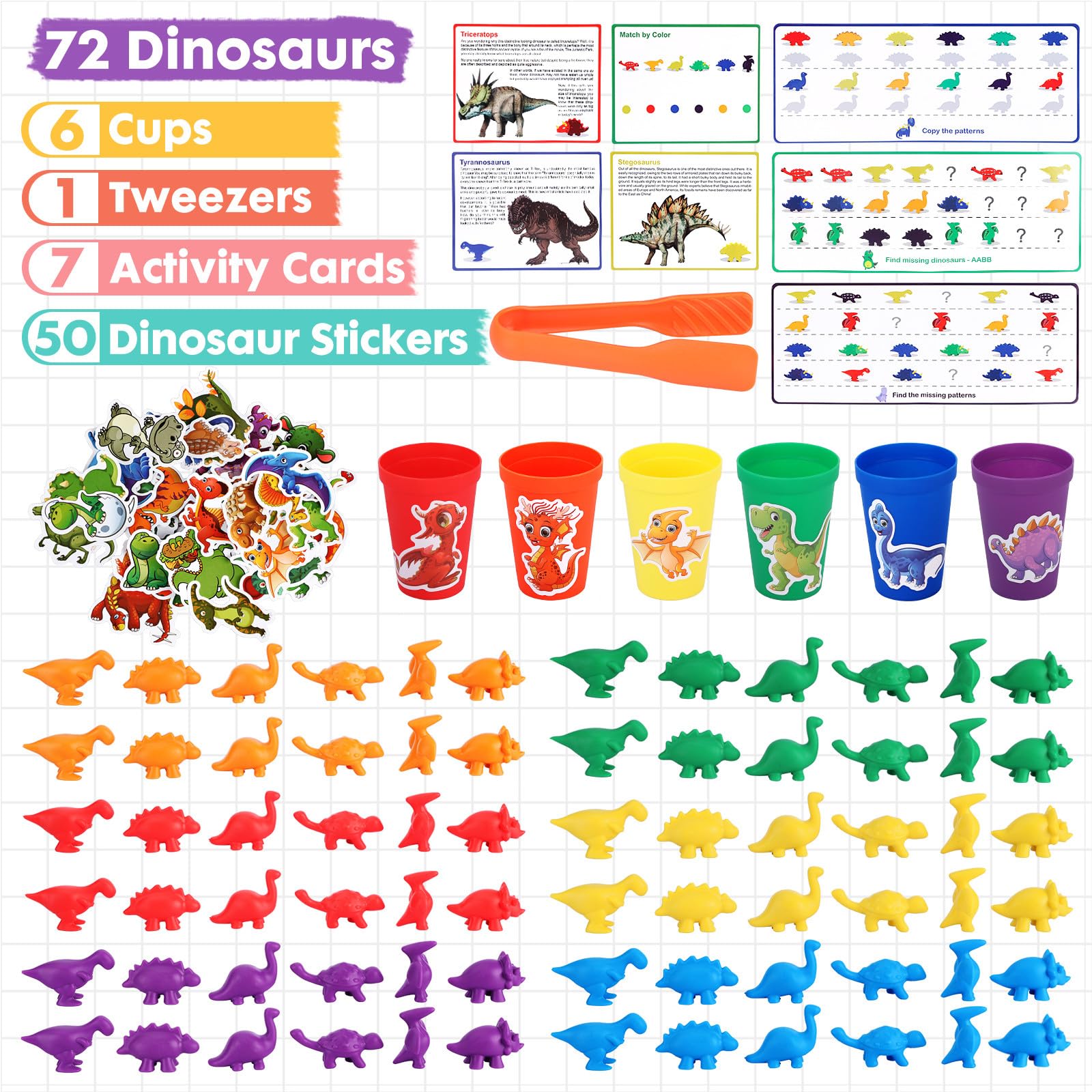 Mua Dinosaur Counting Sensory Toy Set! This STEM Kit Comes Packed with ...