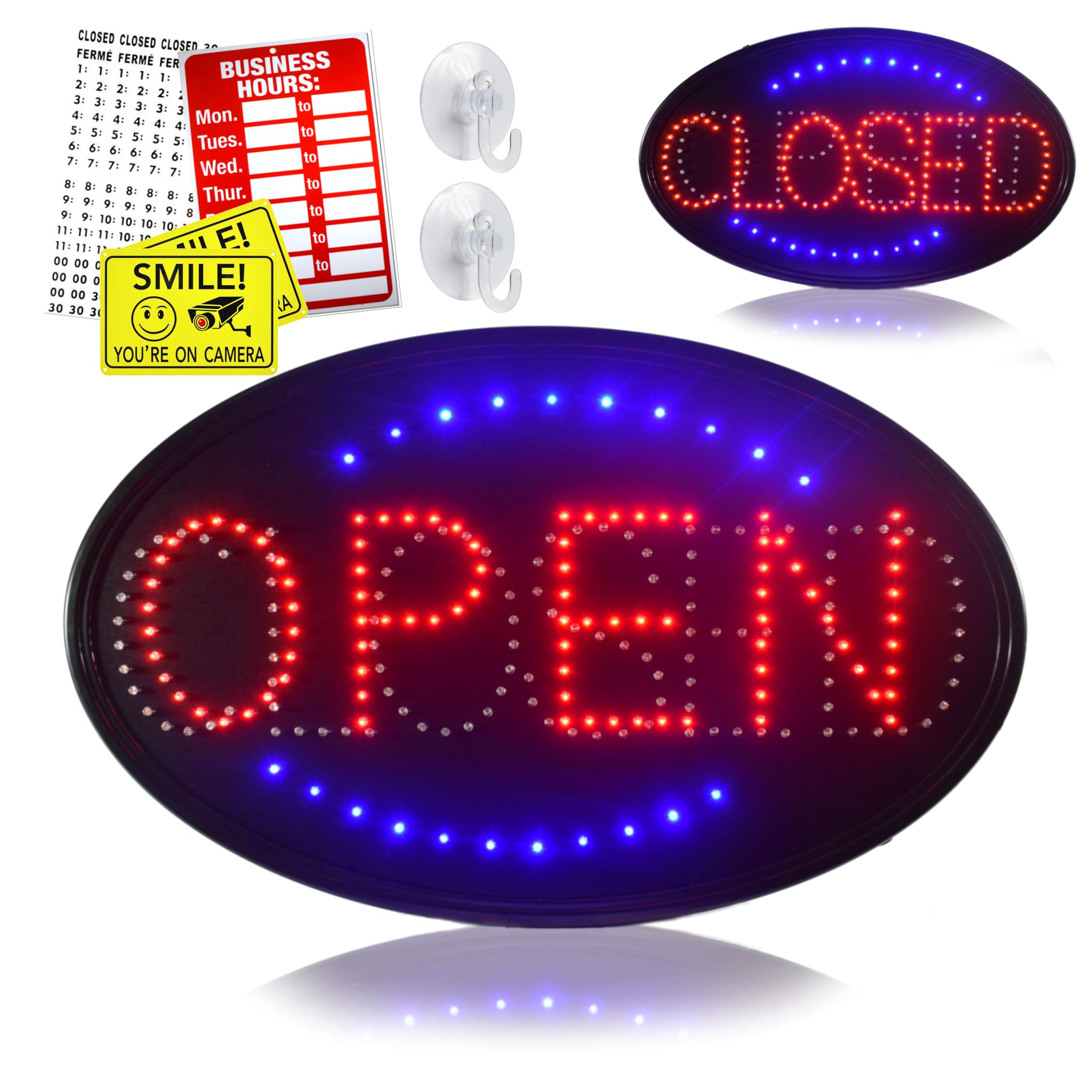 Mua CLOSED OPEN LED SIGN, Jumbo 23" X 14" Advertisement Sign Board ...