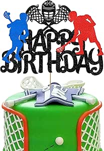 Amazon.com: Finestore168 Lacrosse Cake Topper for Touchdown Sport Theme ...