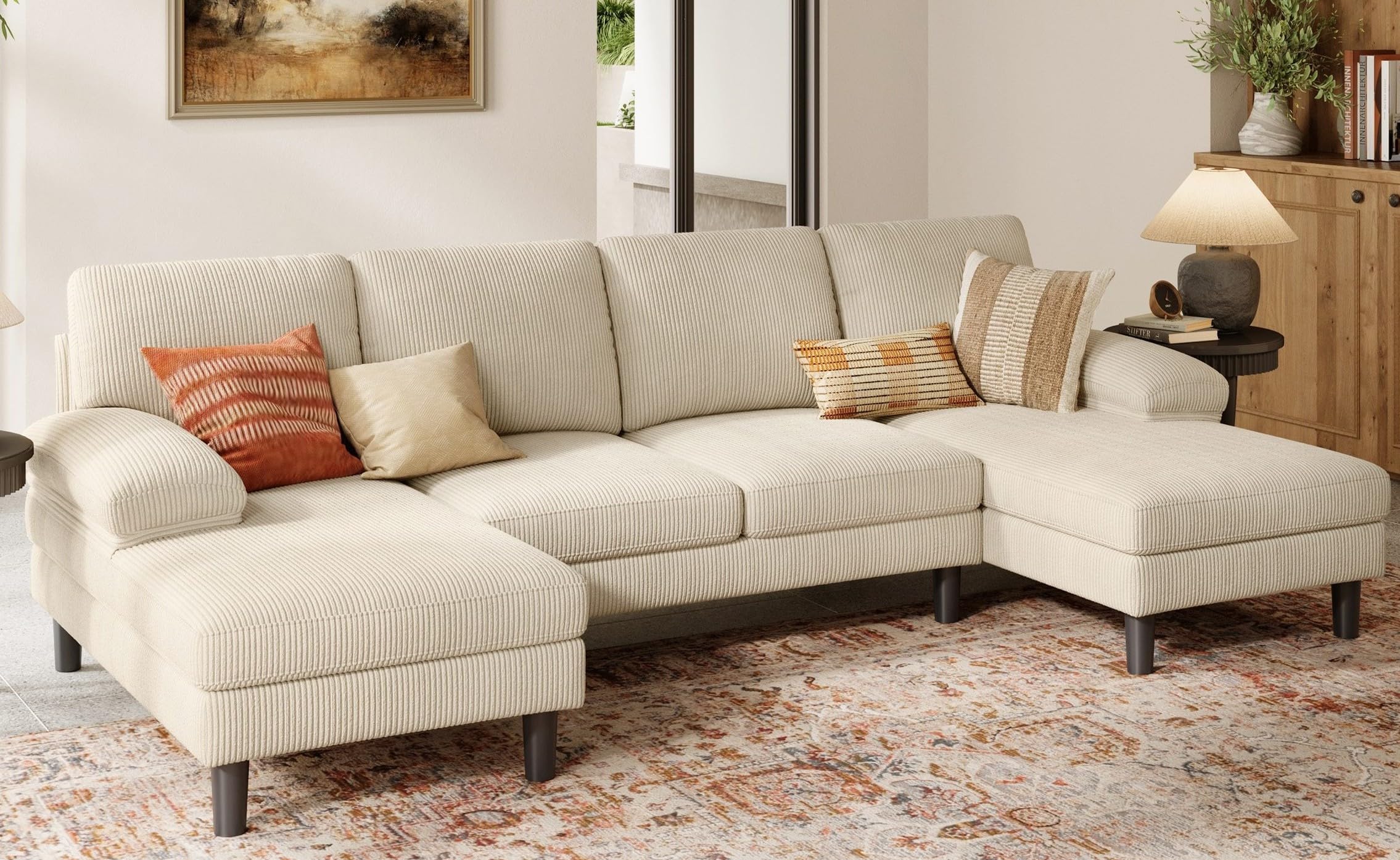 only 1 box/see photos.partial set. LINSY HOME Sectional Couch, 111'' W ...