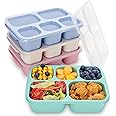 Amazon.com: Bento Box Adult Lunch Box, 4 Pack Lunchable Containers for Adults with 5 ...
