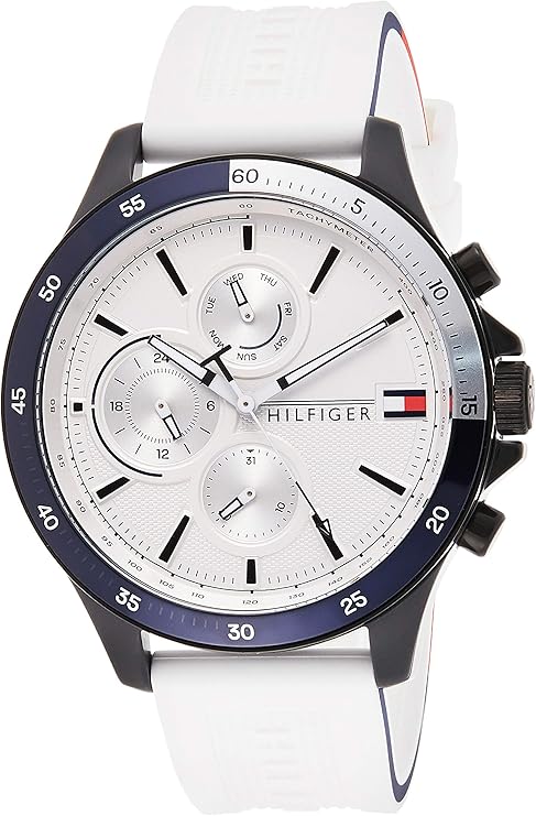 Tommy Hilfiger Men's Analogue Quartz Watch with Silicone Strap 1791723 ...