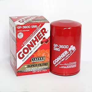 Gonher GP-3600 SNG Filtro para Aceite Sintético, Tipo Sellado: Amazon.com.mx: Herramientas y ...