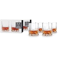 Viski Admiral Crystal Whiskey Tumbler Set of 2 - Premium Crystal Clear ...