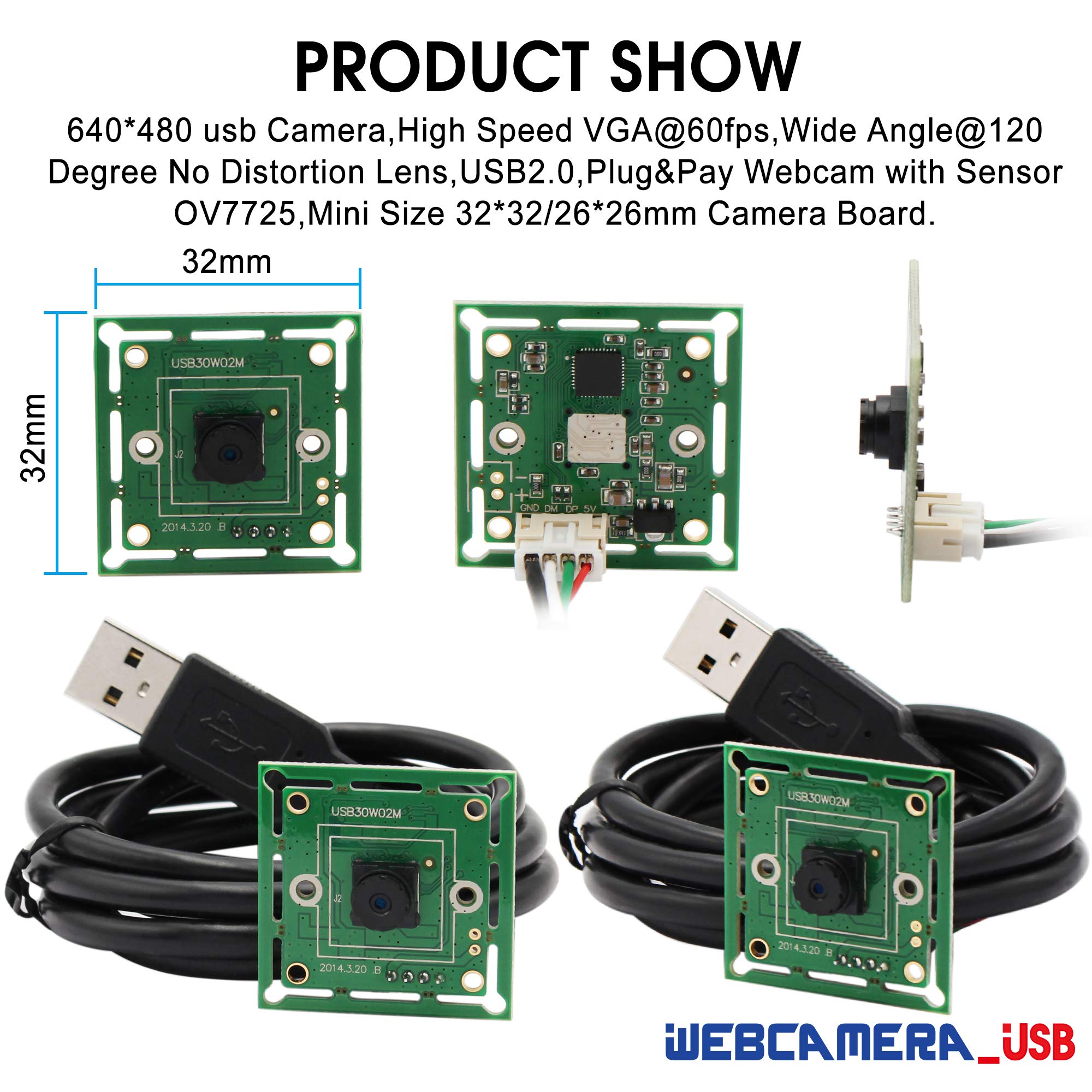 Mua ELP VGA Super Mini USB Camera Module with 45degree Lens 480P 60fps ...