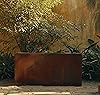 DIY CARTEL Corten Steel Rectangular Outdoor Planter Box, Rustic ...