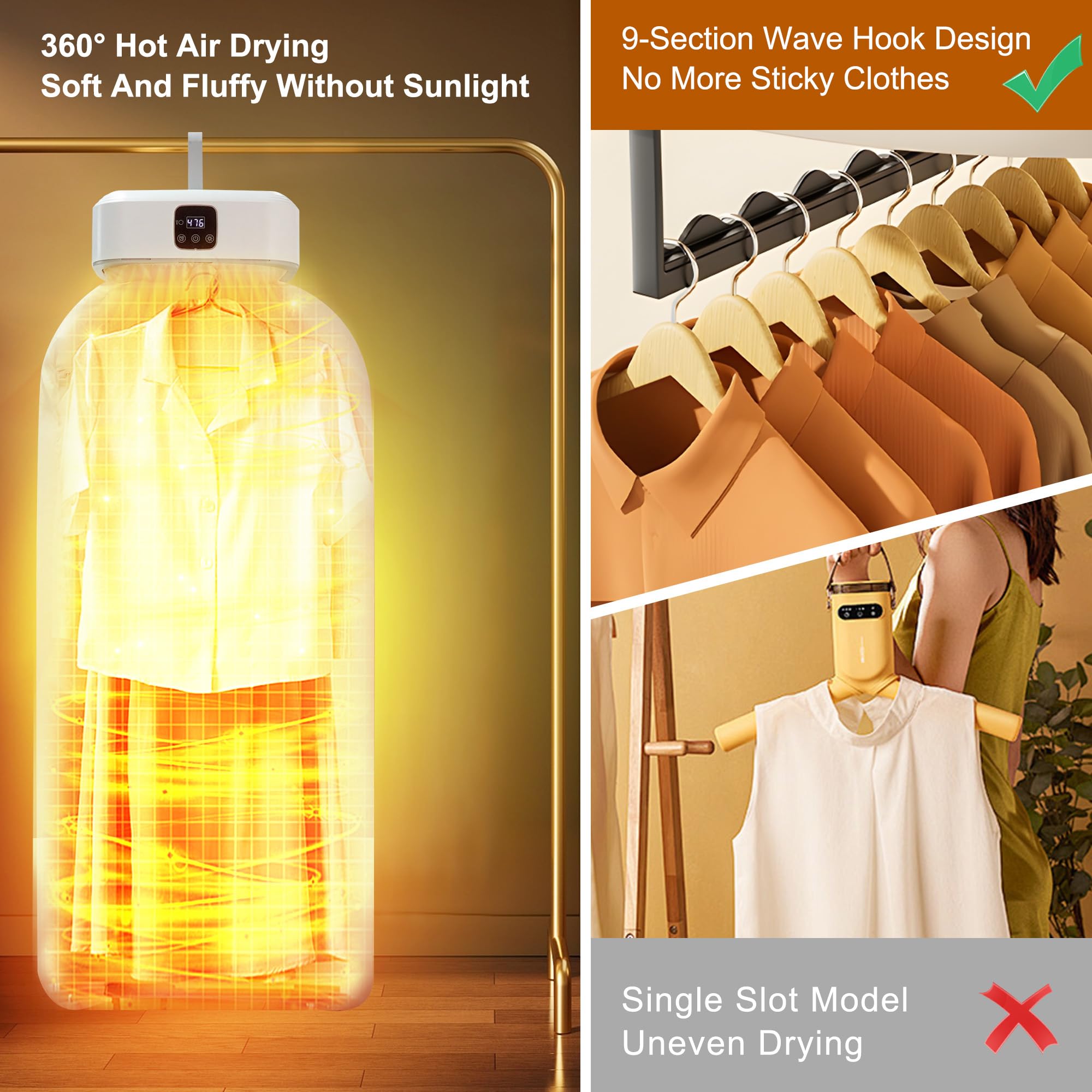 Mua Portable Clothes Dryer-Upgraded 3D Cycle Drying-Portable Dryers For ...