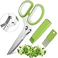 Amazon.com: Herb Scissors Set with 5 Blades and Cover - Multipurpose ...