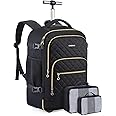 Amazon.com: BAGSMART Rolling Backpack for Women, Travel Carry on ...