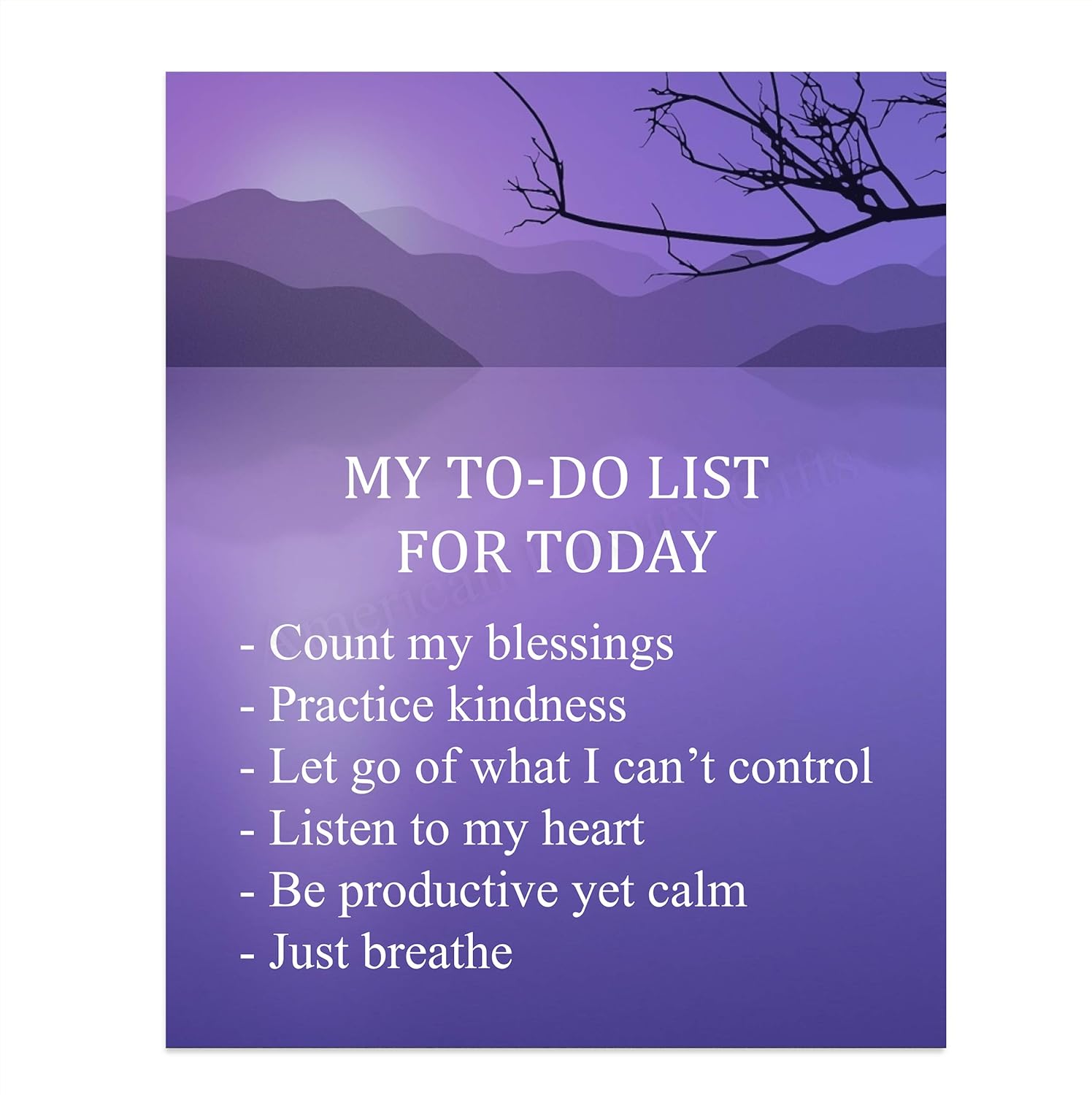 Amazon.com: "My To-Do List For Today"-Positive Wall Art -8 x 10" Modern ...