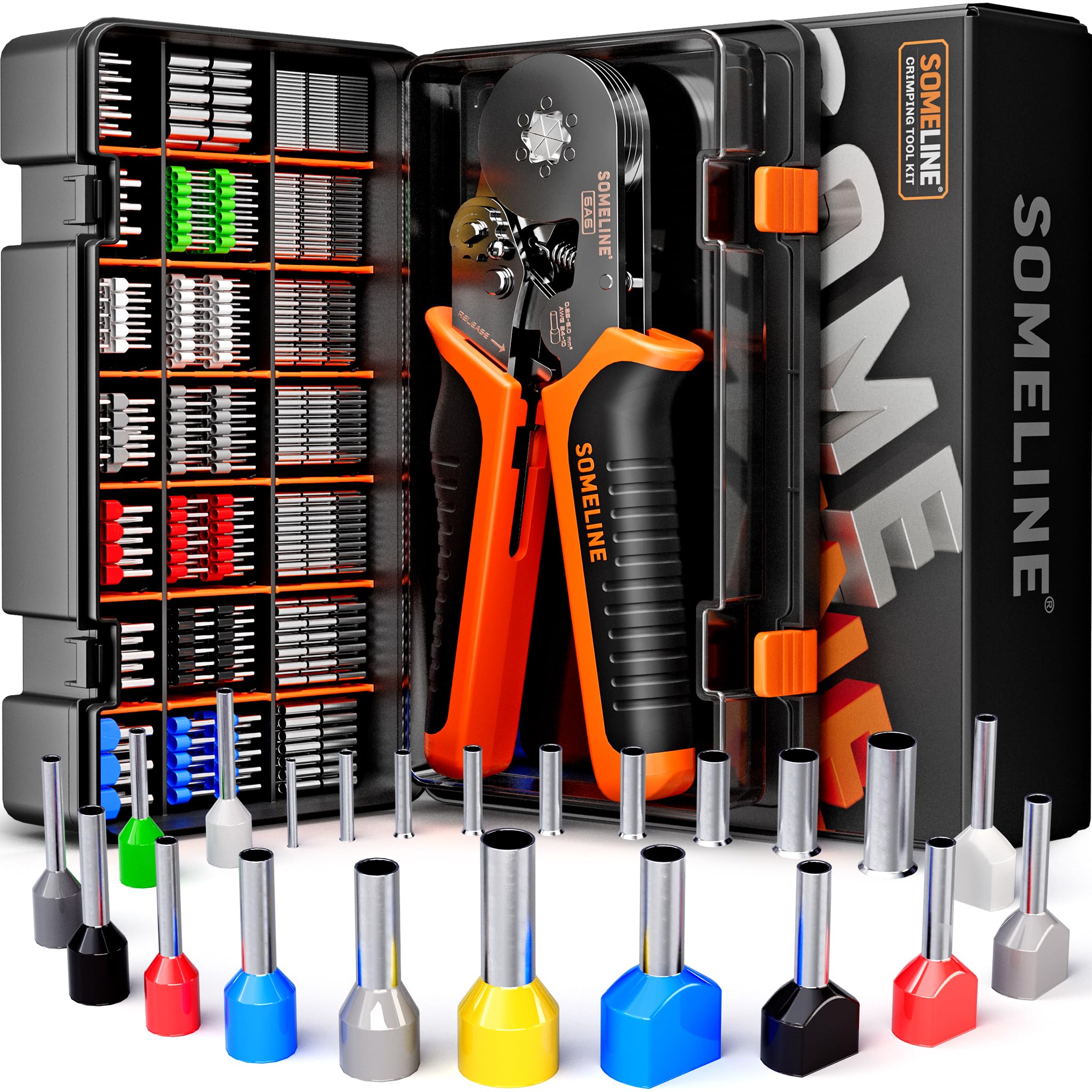 Ferrule Crimping Tool Kit,Wire Ferrules Kit,Hexagonal Ferrule Crimping ...