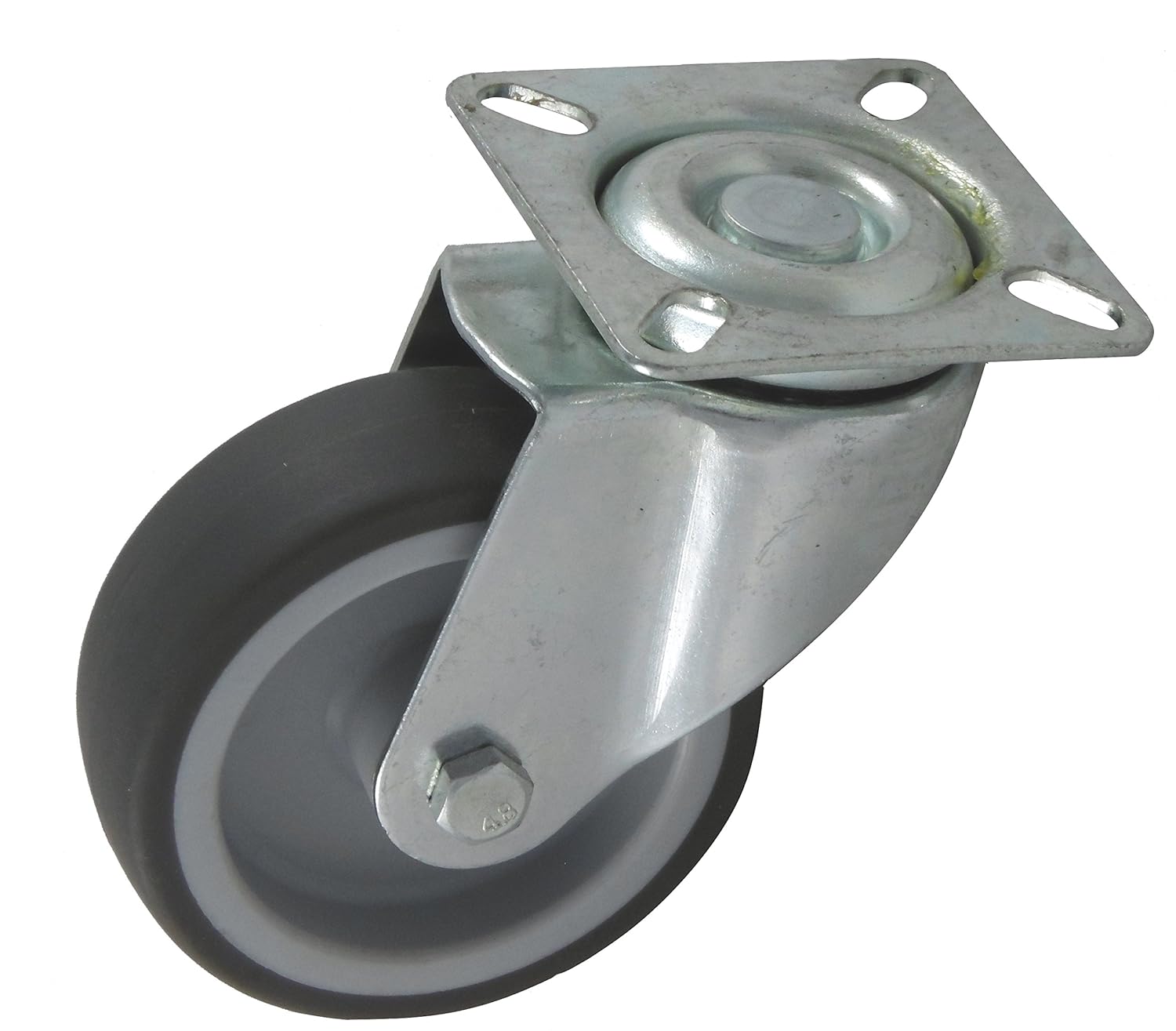 Apparatus Rubber Roller Wheel Grey Mounting Hole Plate or Back Hole ...
