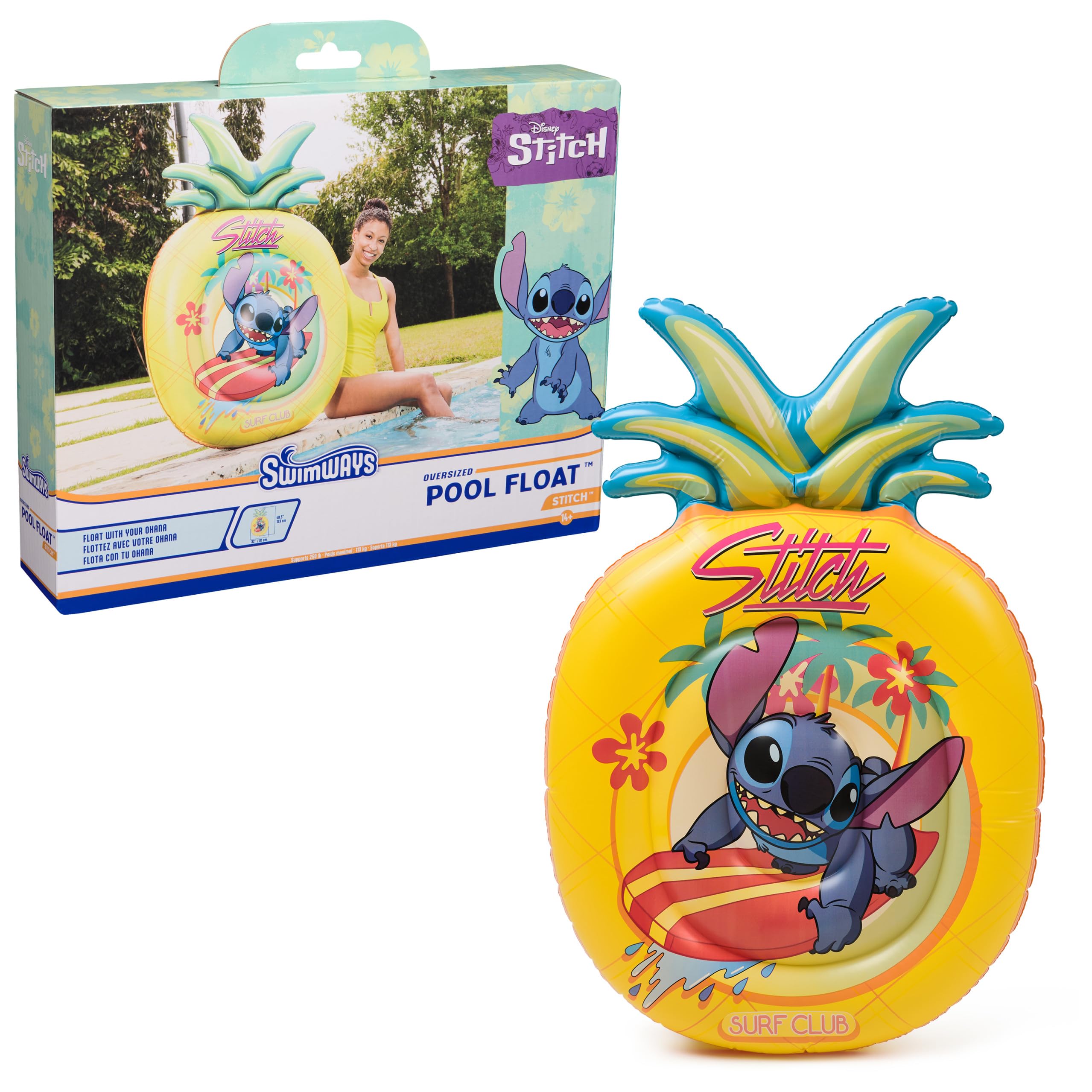 Swimways Stitch Oversized Pool Float, Inflatable Pool Floats & Kids ...