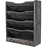 Amazon.com : Superbpag Wood Wall Mounted File Holder Organizer ...