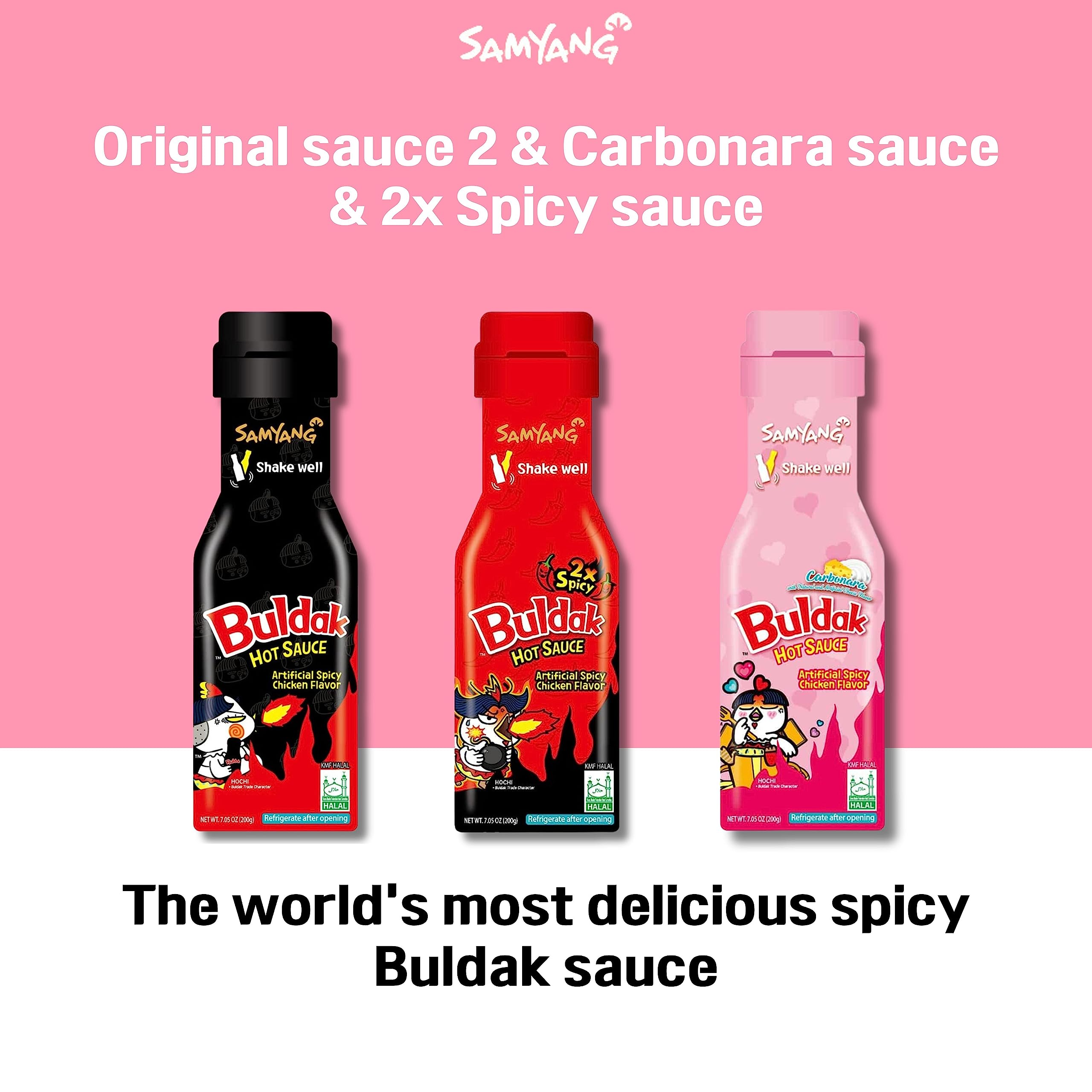 Mua Buldak Sauce 3 Flavor Variety Combo - Original, 2x Spicy, Carbonara ...