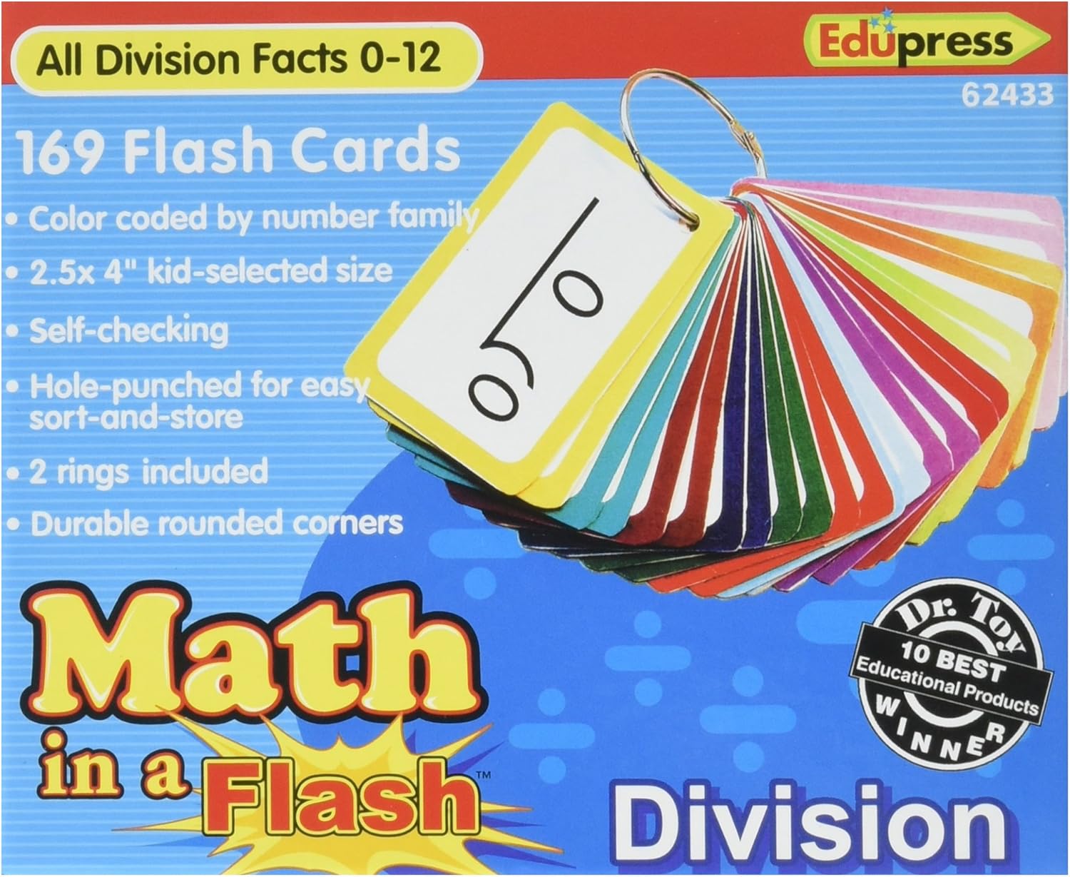Amazon.com: Edupress Math in a Flash Cards, Division (EP62433), Multi ...