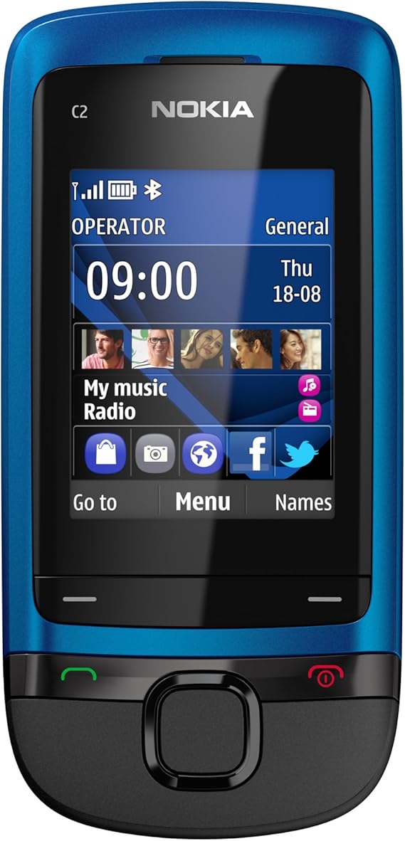 Nokia C2-05 Slider-Handy blau: Amazon.de: Elektronik