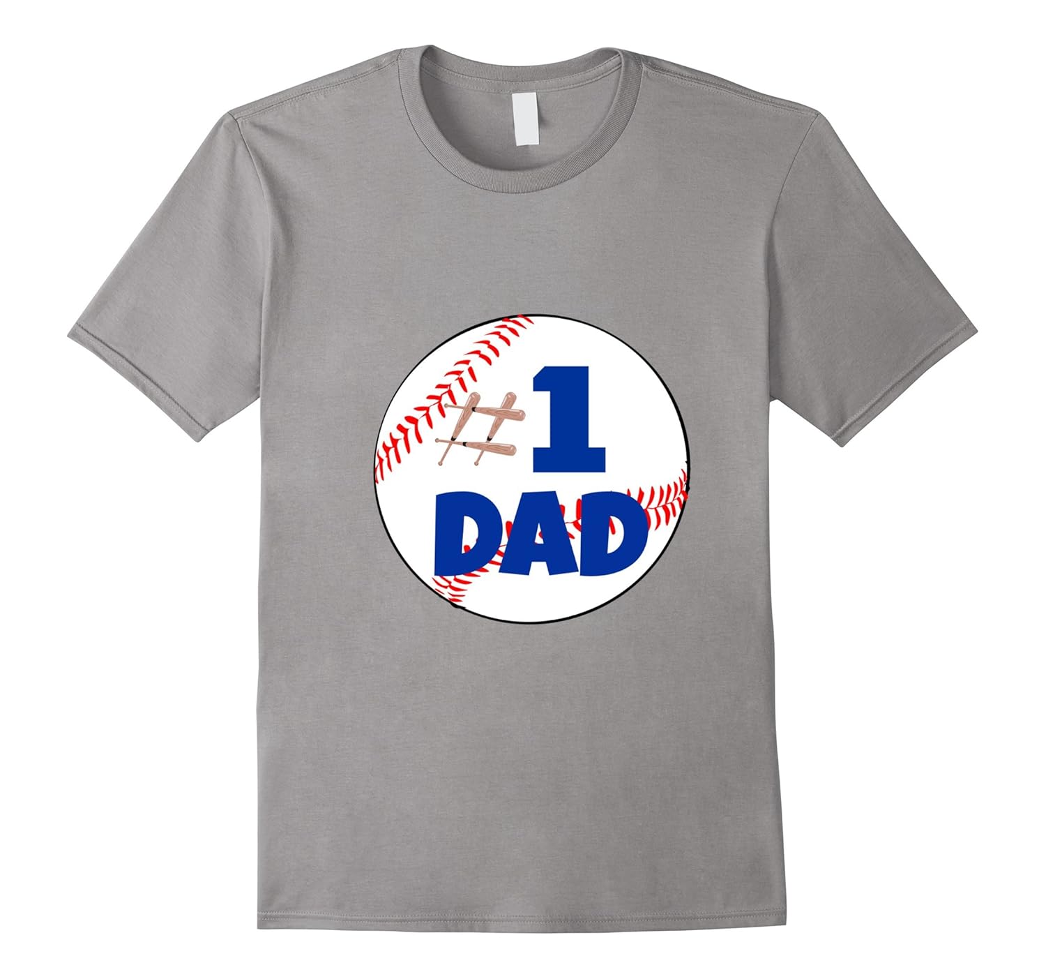 Number 1 Baseball Dad Tshirt Bats Ball fathers day gift