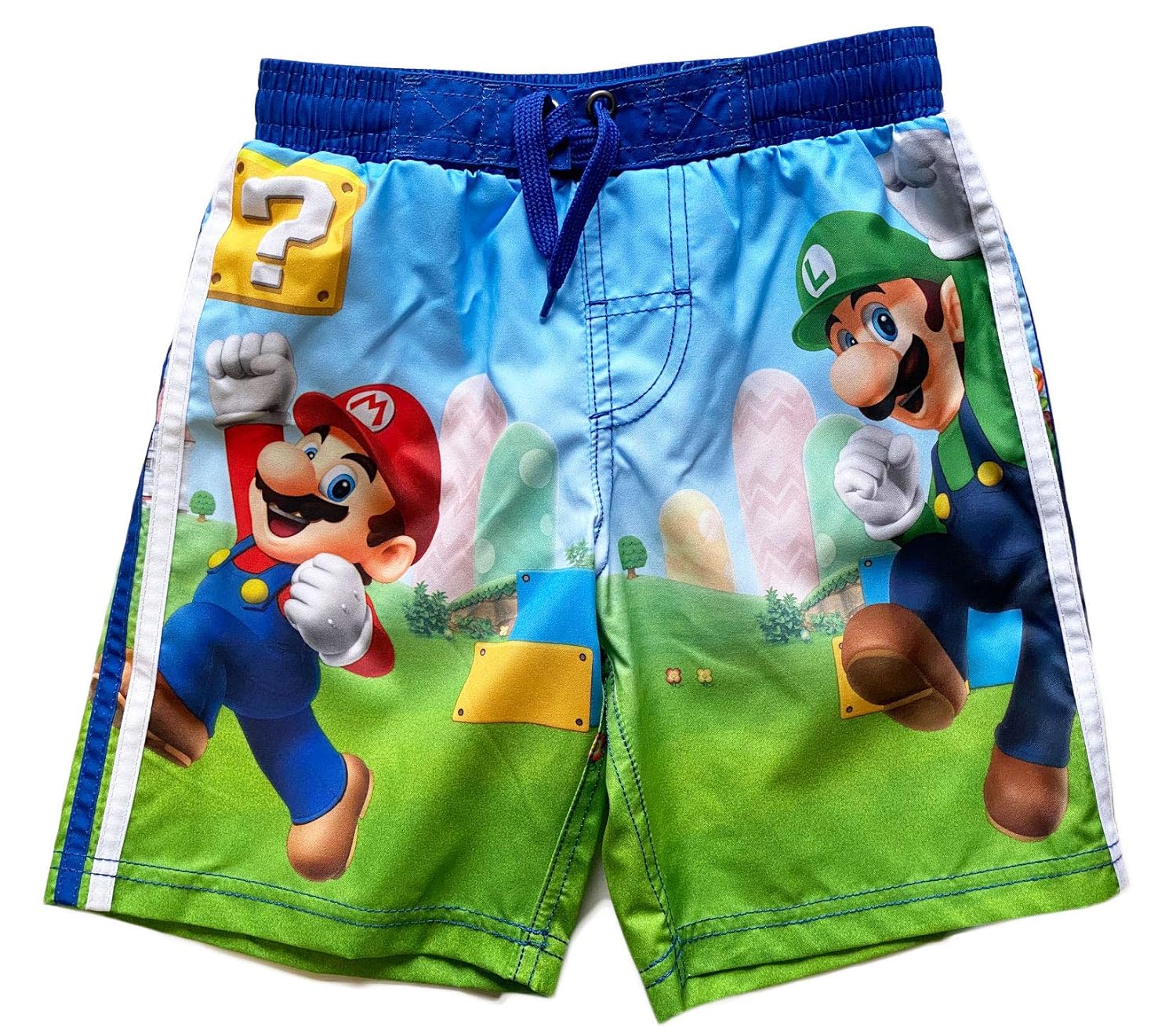 Mario Super Brothers Little Boys Swim Trunks (Royal Blue, 5): Amazon.in ...
