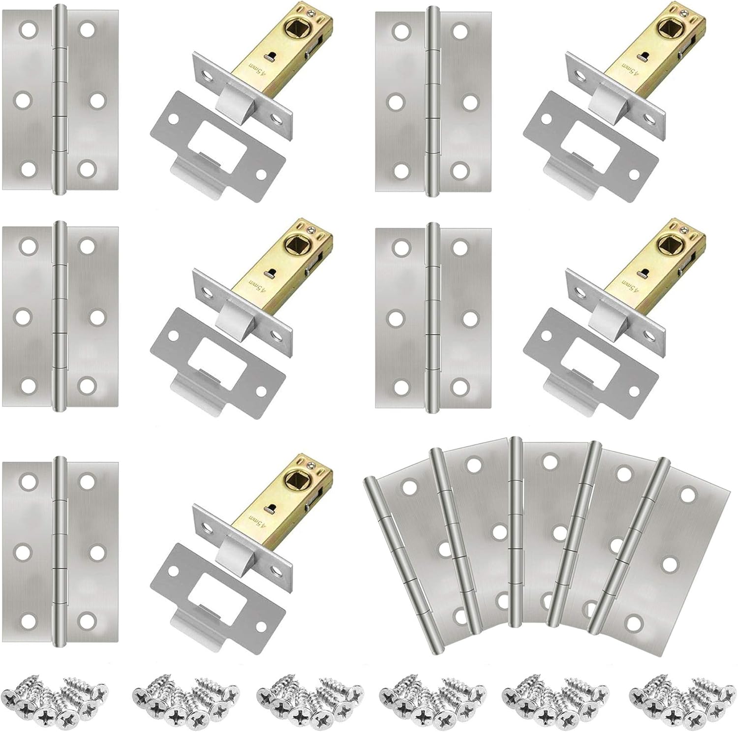 Door Tubular Latch, 45mm Tubular Mortice Latch with Screws for Internal ...