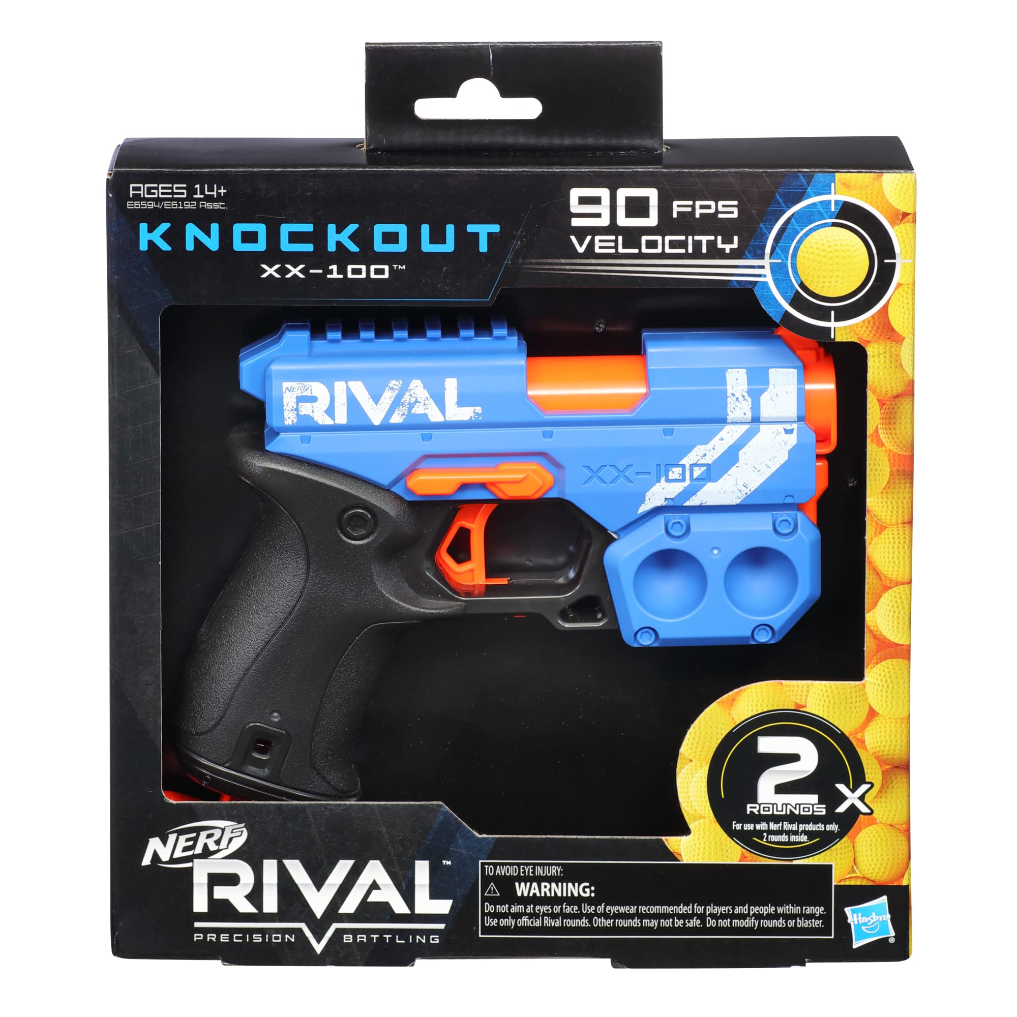 Nerf Rival Knockout XX-100 Blaster - Round Storage, 90 FPS Velocity ...
