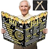 Amazon.com : Turypaty Large 40th Birthday Card With Envelope for Men Women, 1985 Black Gold ...