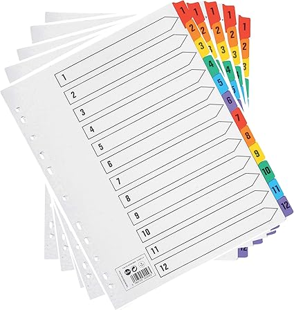 [5 Pack] A4+ Extra Wide File Dividers | A4+ Extra Wide Subject Dividers ...