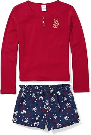 Amazon.com: Sugar & Jade Girls' Teen Long Sleeve T-Shirt and Shorts ...