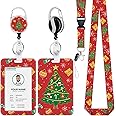 Amazon.com : Christmas ID Badge Holder with Lanyard, Christmas Tree ...
