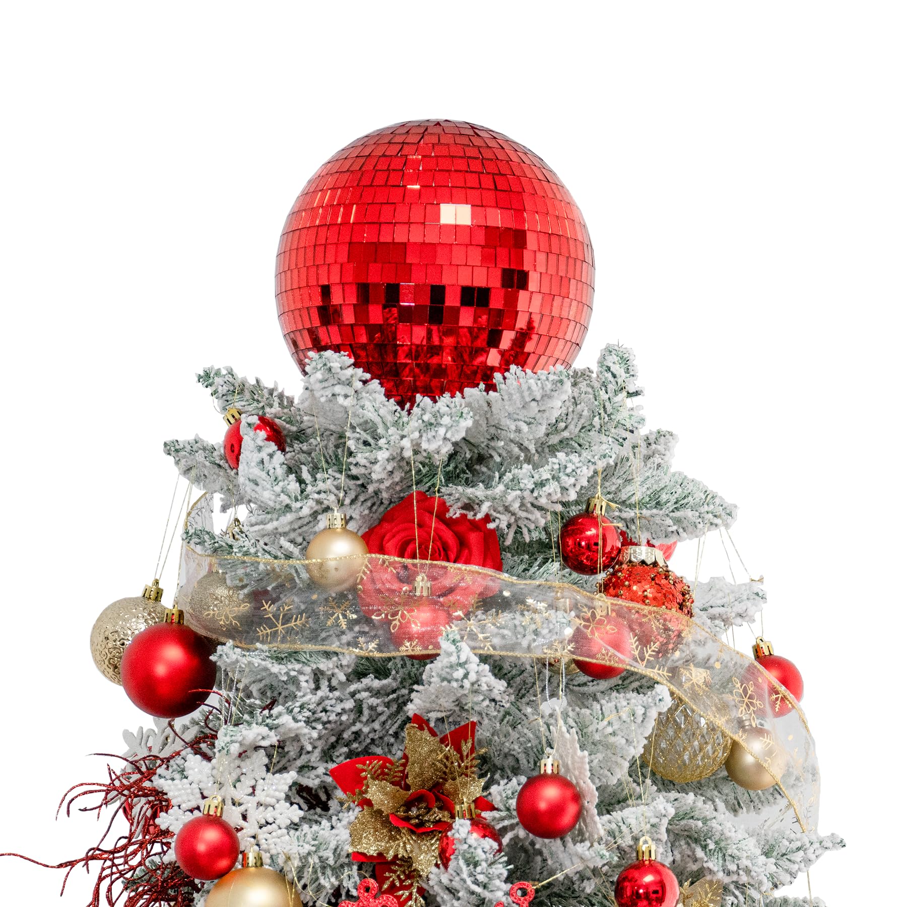 Gold Christmas Tree Topper 8 Inch Mirror Disco Ball Tree Topper, Cool ...