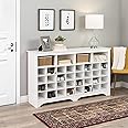Amazon.com: 60 inch Shoe Cubby Console , White : Home & Kitchen