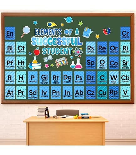 Periodic Table Classroom Decor 64 Pcs Science Bulletin Board Set - For ...
