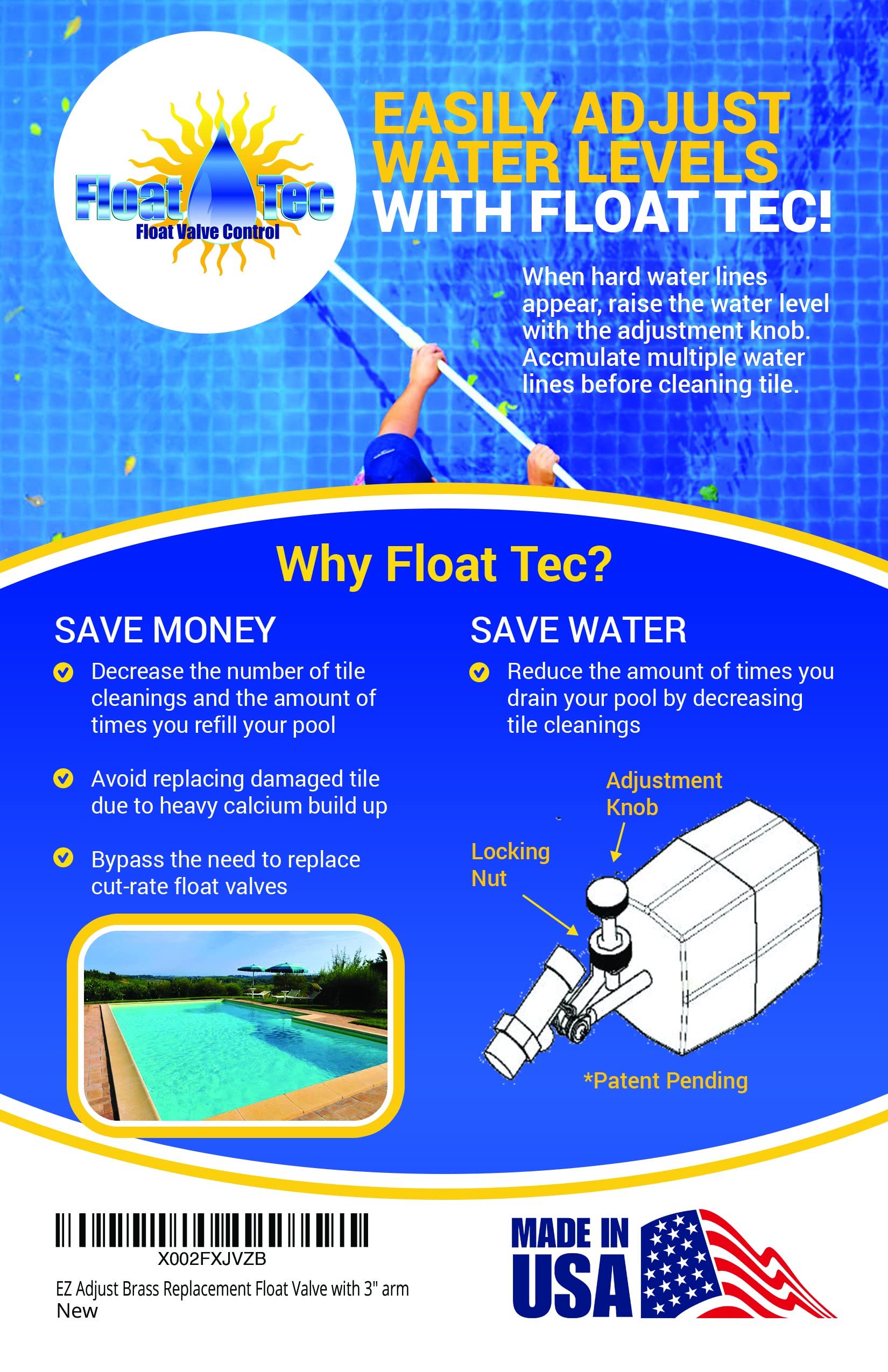 Mua Float Tec EZ Adjust Brass Replacement Float Valve 3/8" NPT Male Threads with 3" arm for ...