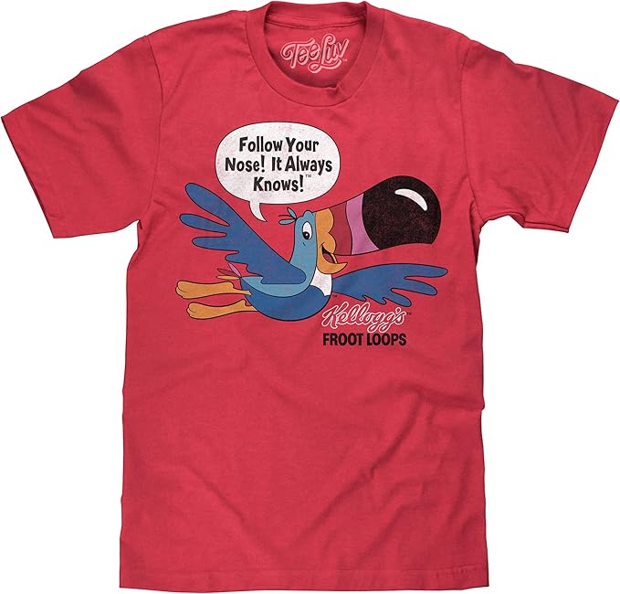 Buy Tee Luv Froot Loops Cereal T-Shirt - Licensed Toucan Sam Cartoon ...