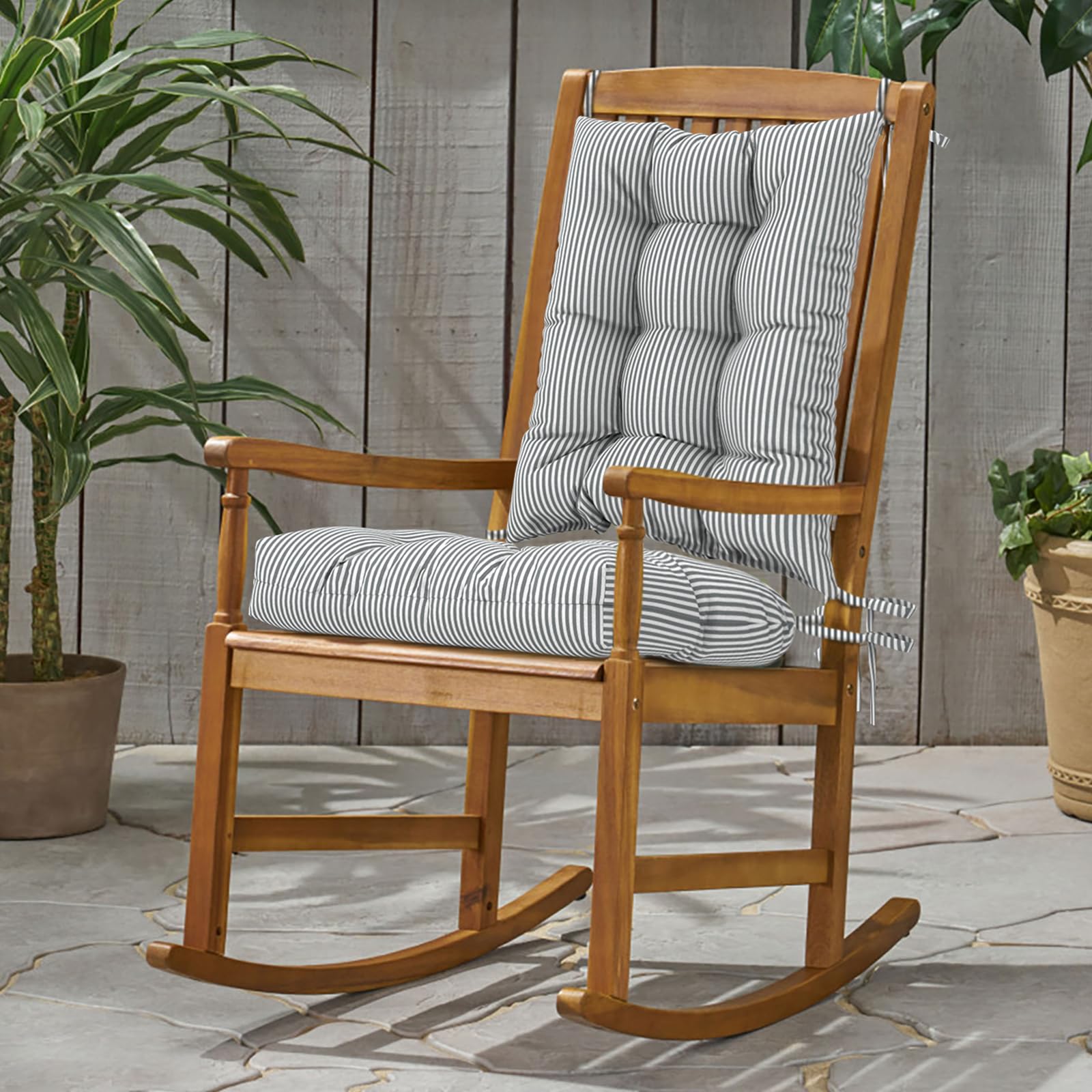 DYTXIII Pack of 2 Rocking Chair Cushions Set with Seat & Back,Water ...