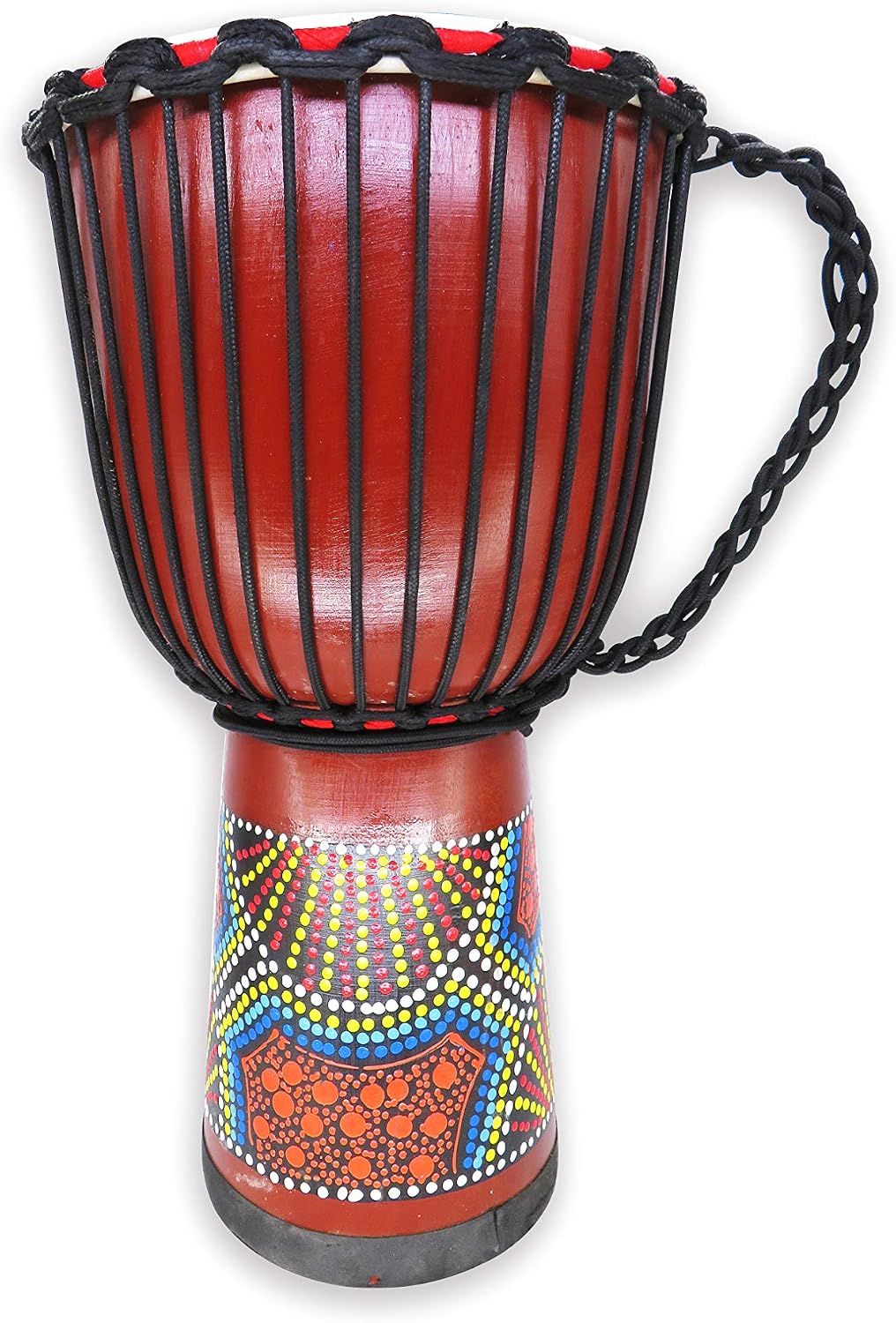 Littlefun Percussion Hand-Painting Mahogany Djembe Drum with Goat Skin ...