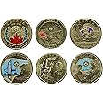2020-2024 Canadian $1 Coloured Loonie Collection of 6 Coins ...