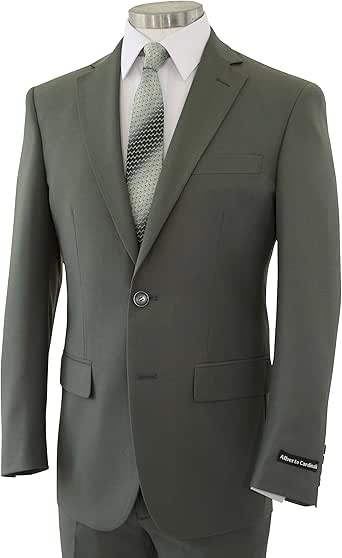 Alberto Cardinali Men's Solid 2 Button Single Breasted Slim-Fit Suit ...