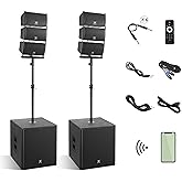 Amazon.com: PRORECK Club 8000 18-inch 8000W P.M.P.O Stereo DJ/Powered PA Speaker System Combo ...