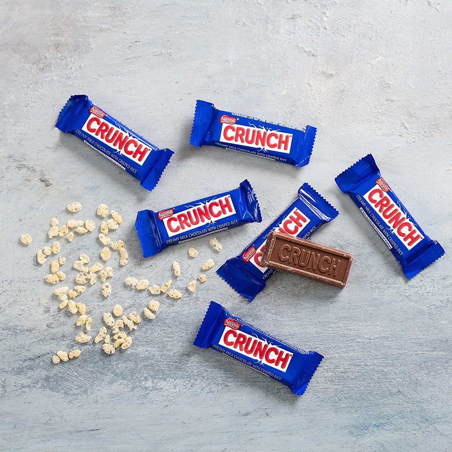 Crunch Snack Size Chocolate Bar - Creamy Milk Chocolate and Crisped ...