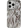 Amazon.com: Caseative for iPhone 14 Pro Case,Pleated Water Ripple Chrome Wave Pattern Soft Phone ...