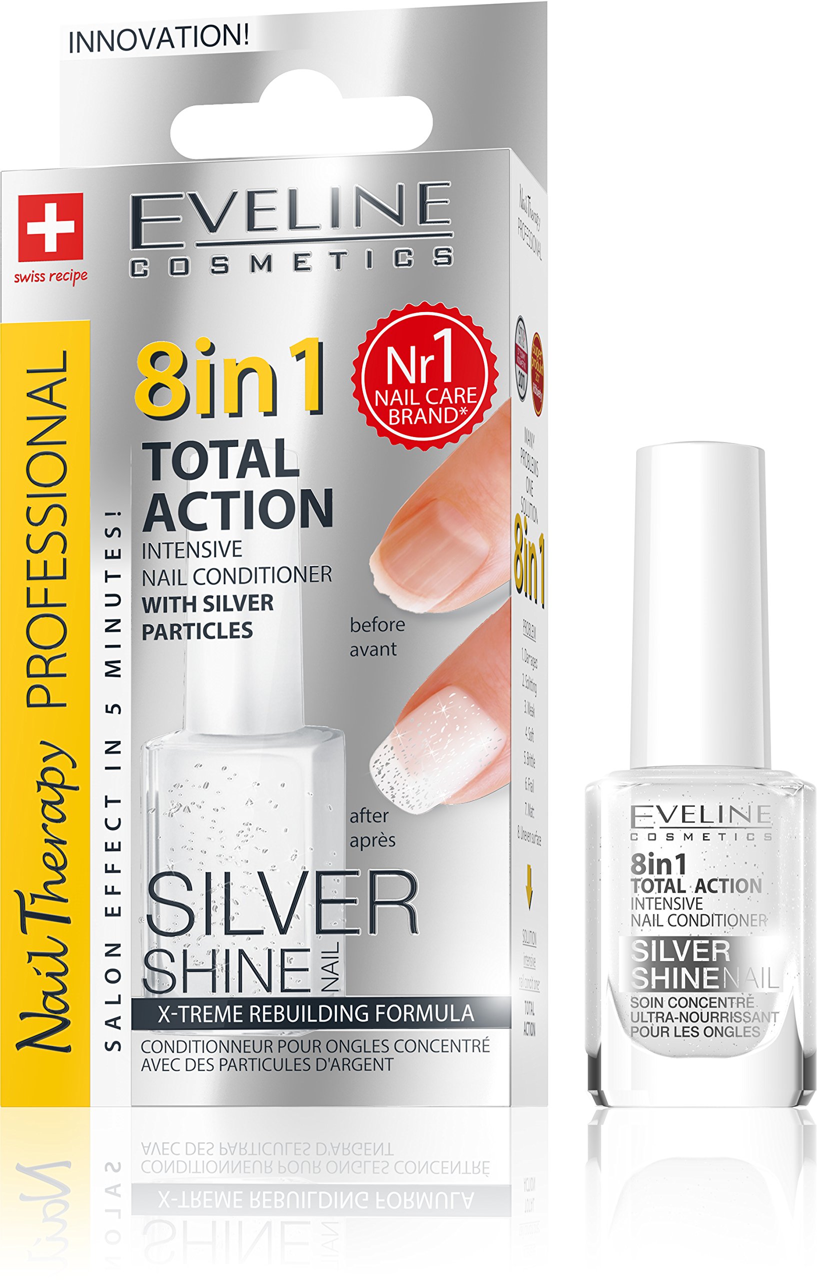 Amazon.com : Eveline Cosmetics Total Action 8 In 1 Intensive Nail ...