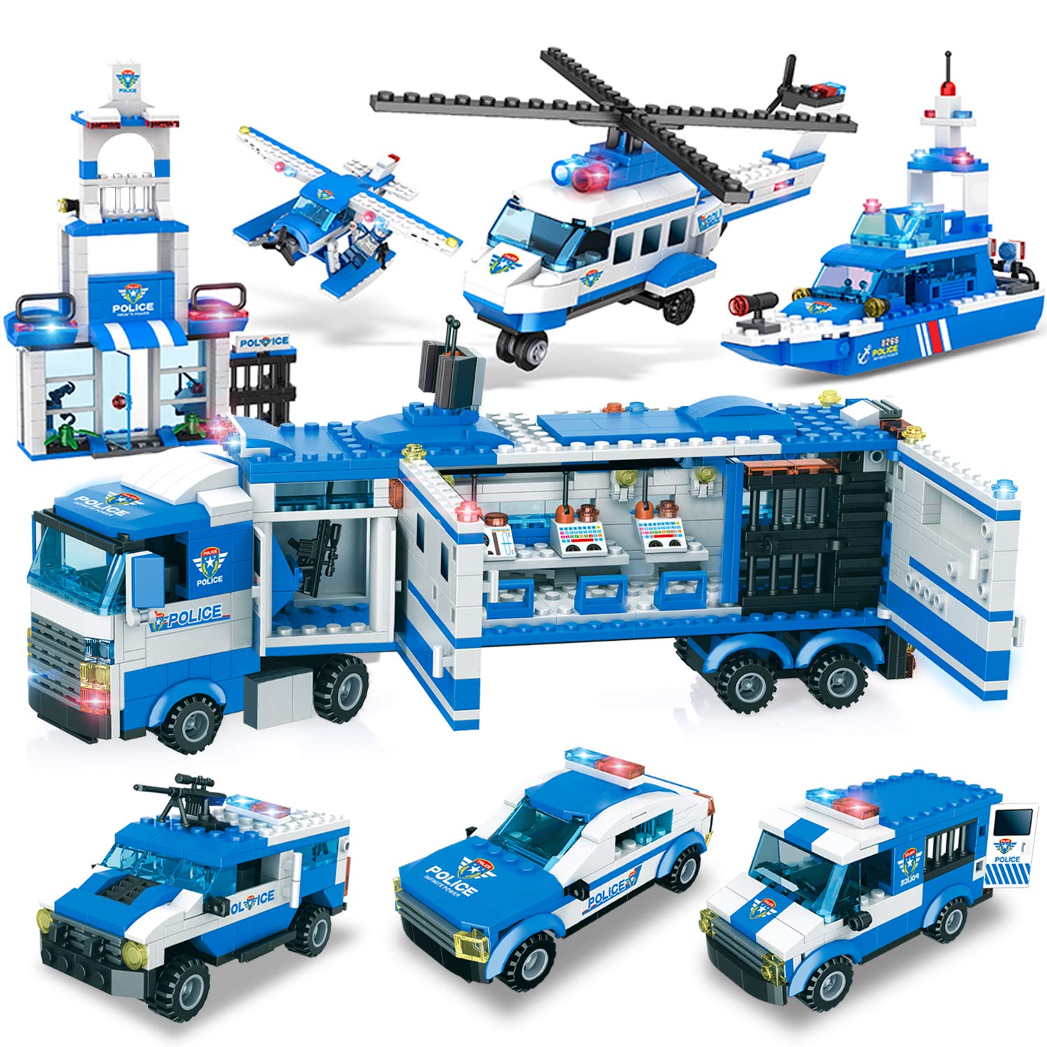 EXERCISE N PLAY City Police, 1039 Pieces City Police Station Building ...