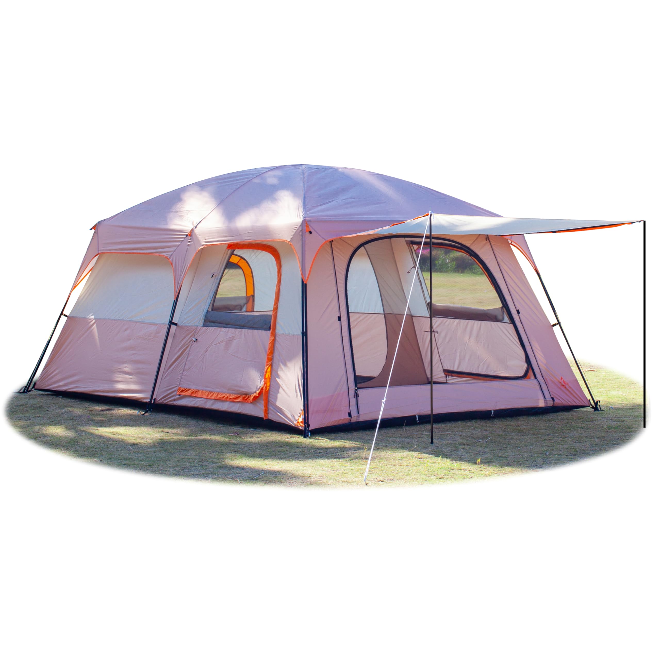 KTT Extra Large Tent 12 Person,Family Cabin Tents,2 Rooms,3 Doors and 3 ...