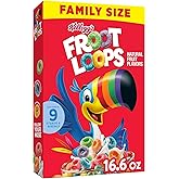 Amazon.com: Kellogg’s Froot Loops Breakfast Cereal, Kids Cereal, Family ...